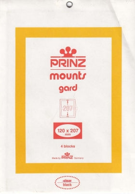 Prinz Stamp Mount 120 x 207 Blocks & Sheetlets Black — Harry Edelman Inc.
